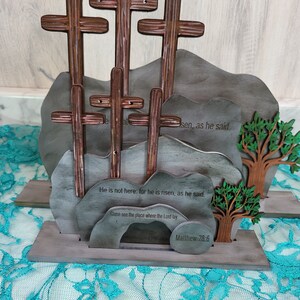 He Has Risen Decor - Empty Tomb Decor - Easter Resurrection Scene ...