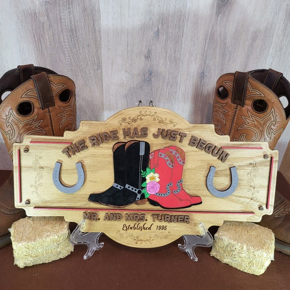 Western Wedding Sign Western Anniversary Sign Wedding Sign - Etsy