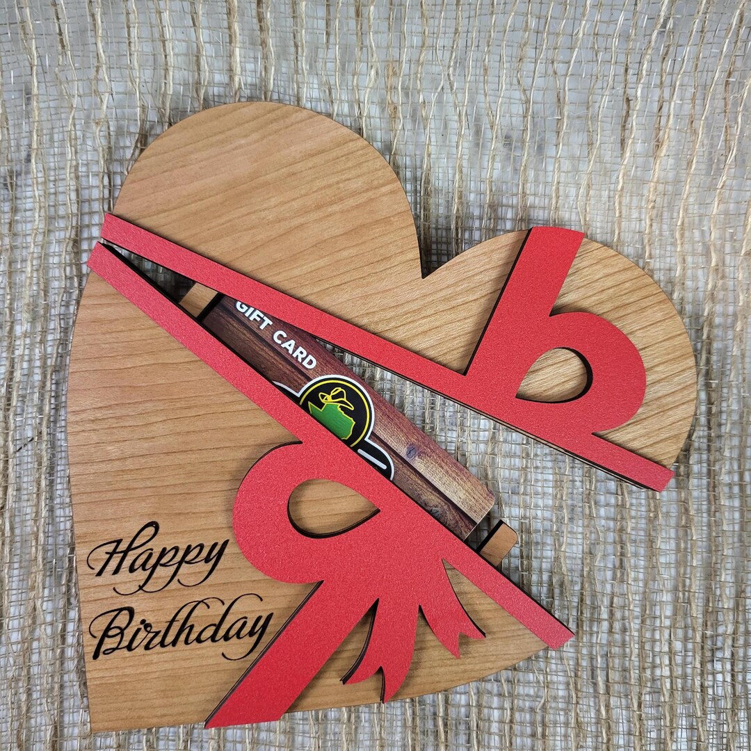 Heart Shape Gift Card Holder - Customizable Gift Card Holder - All ...