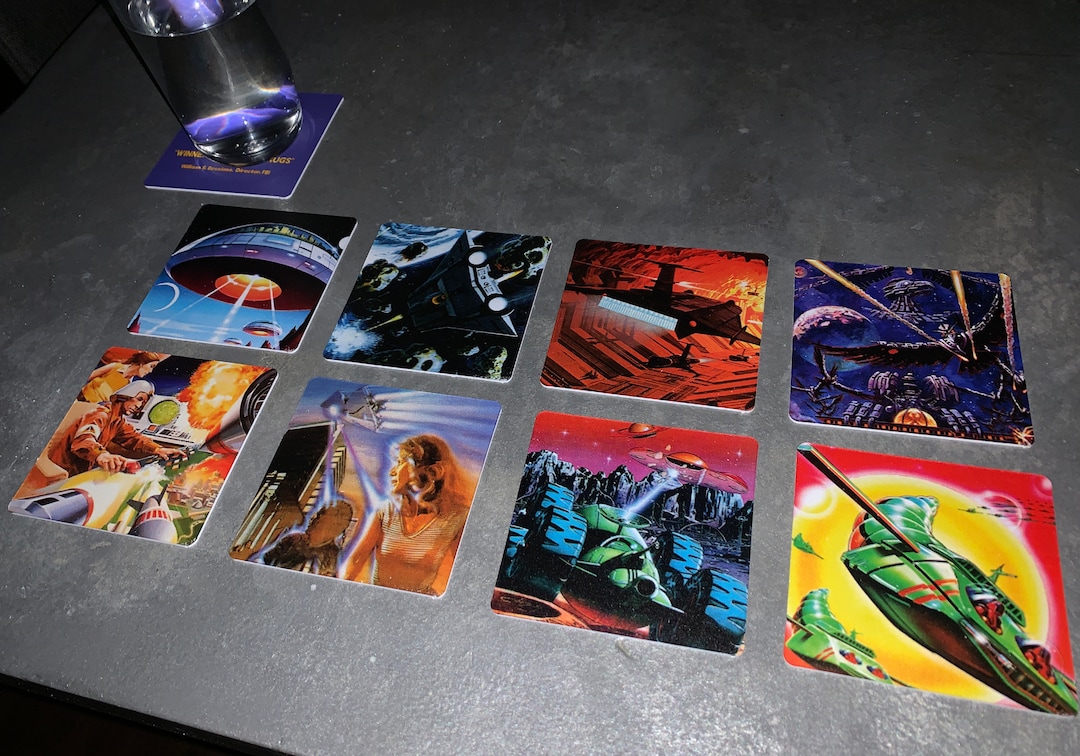 Classic Video Game Drink Coasters - Atari 2600 Space Arcade Set of 8 - Etsy