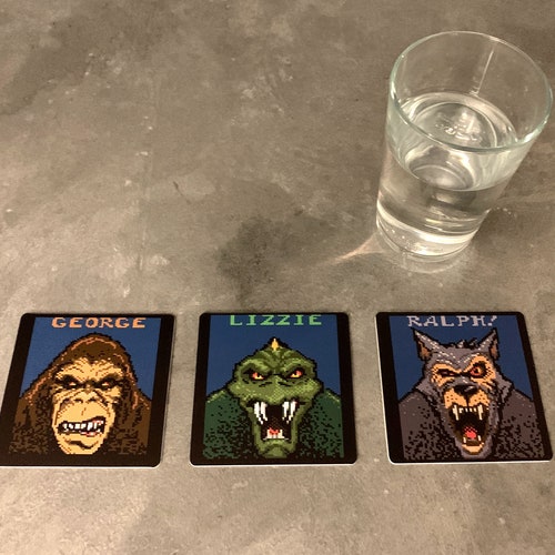 Classic Video Game Drink Coasters Joust Set of 7 - Etsy