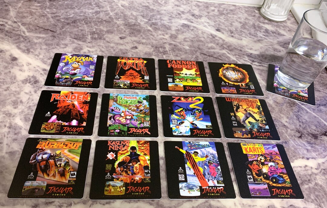 Classic Video Game Drink Coasters - Atari Jaguar Vol 2 Set of 12 - Etsy