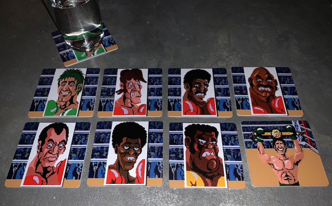 Classic Video Game Drink Coasters - Punch Out Arcade Set of 8 - Etsy