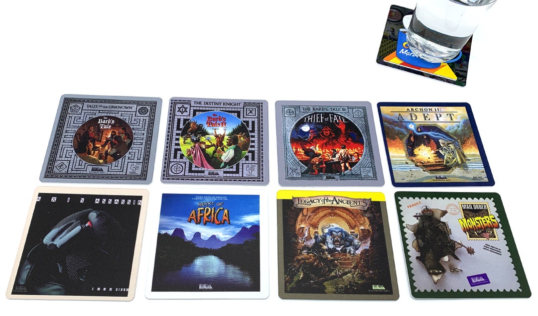 Classic Computer Game Drink Coasters - EA Album Covers Volume 2 - Set ...