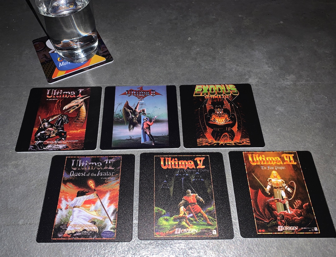 Classic Computer Game Drink Coasters - Ultima Set of 6 - Exodus False ...