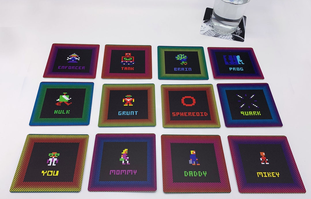 Classic Video Game Drink Coasters - Robotron Set of 12 Arcade - Etsy