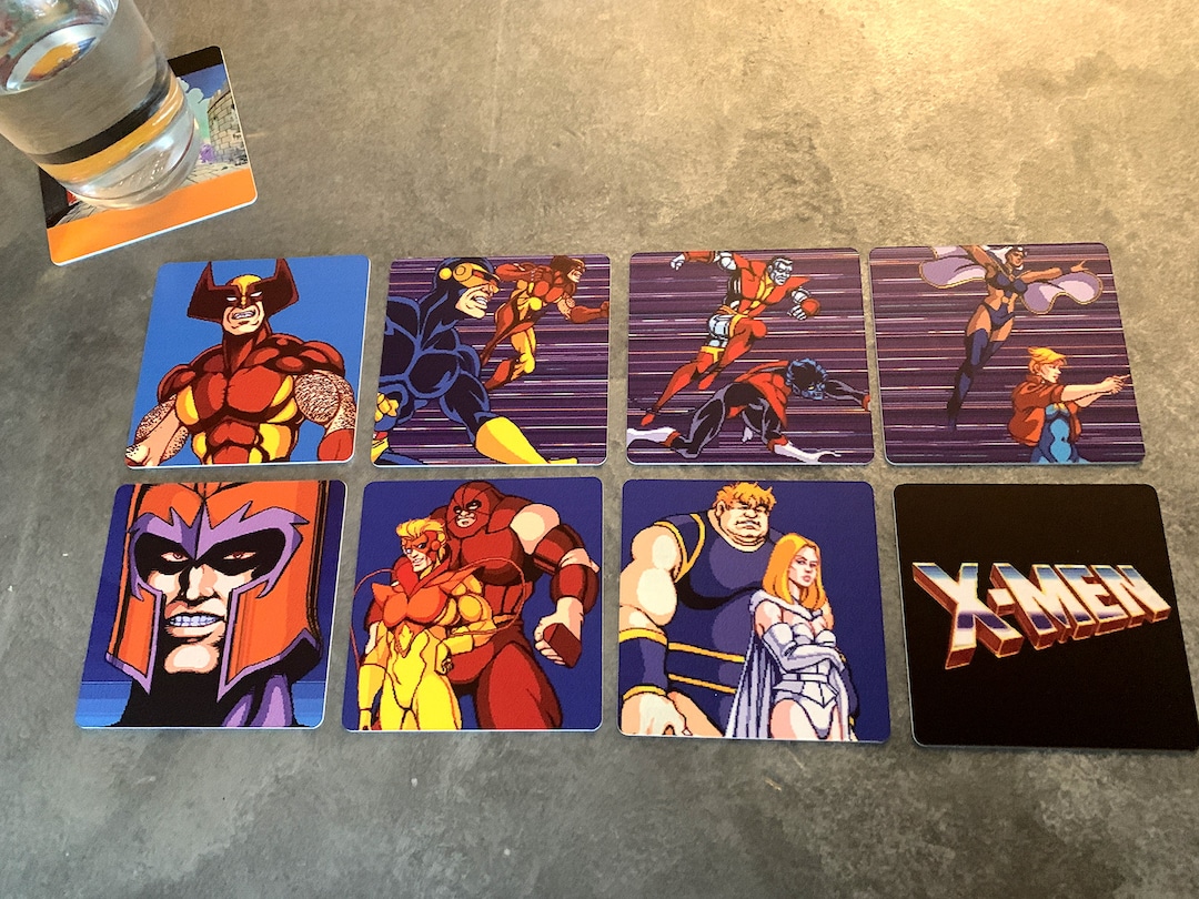 Arcade Videogame Drink Coasters - X-men Arcade Set of 8 - Etsy