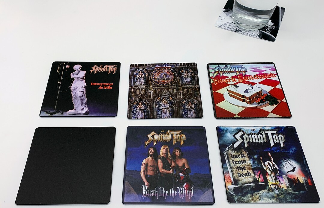 Classic Rock & Roll Drink Coasters - Spinal Tap Set of 6 Plus Secret ...