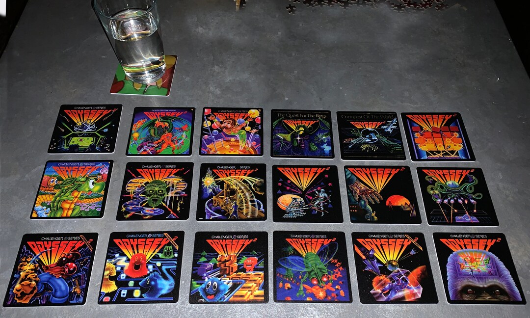 Classic Video Game Drink Coasters - Odyssey2 Set of 18 (!!!) - Etsy