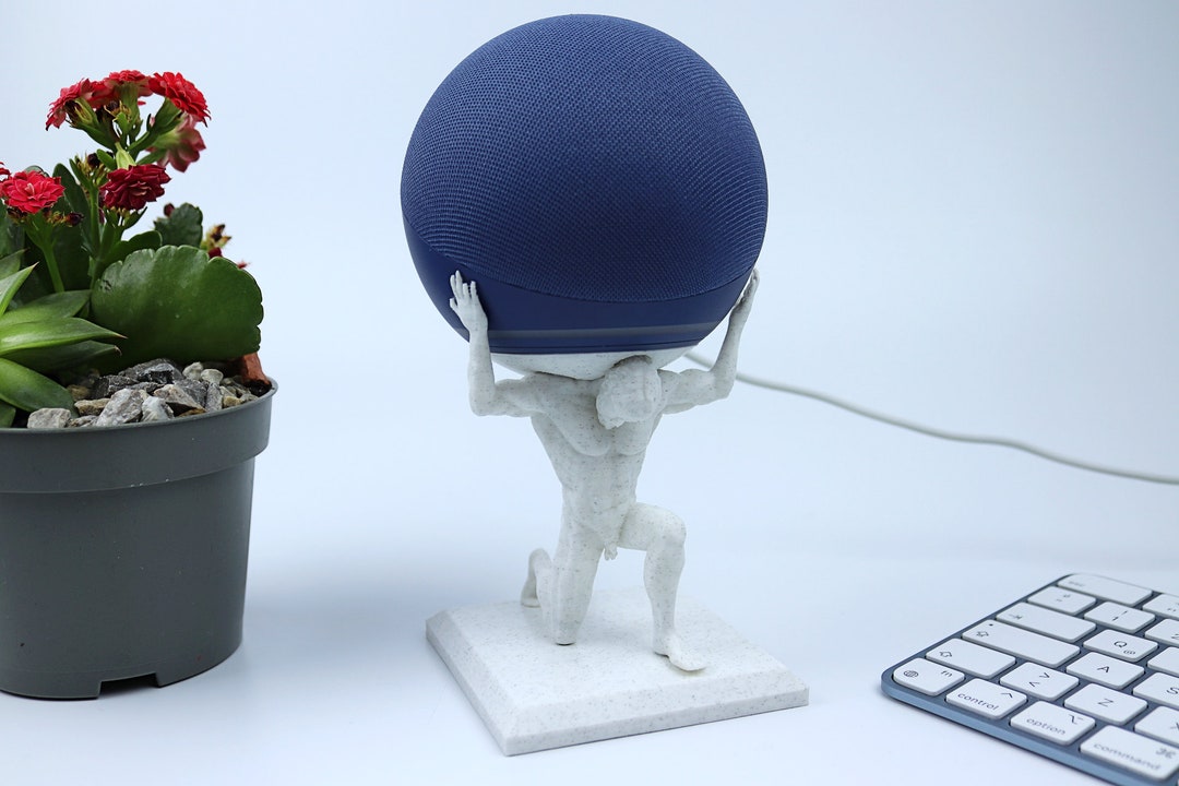 Atlas Pedestal Statue Stand Compatible With Alexa Echo Dot 5rd ...