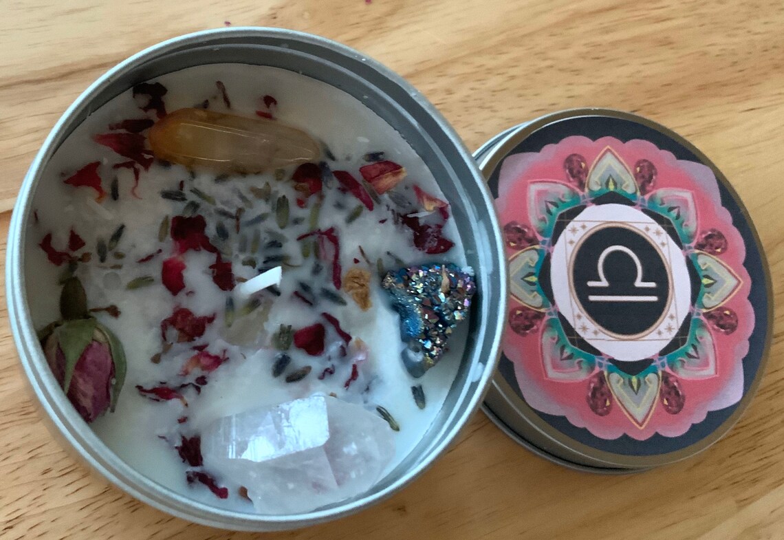 Libra Candle Libra Gift Zodiac Candle Astrology Candle | Etsy