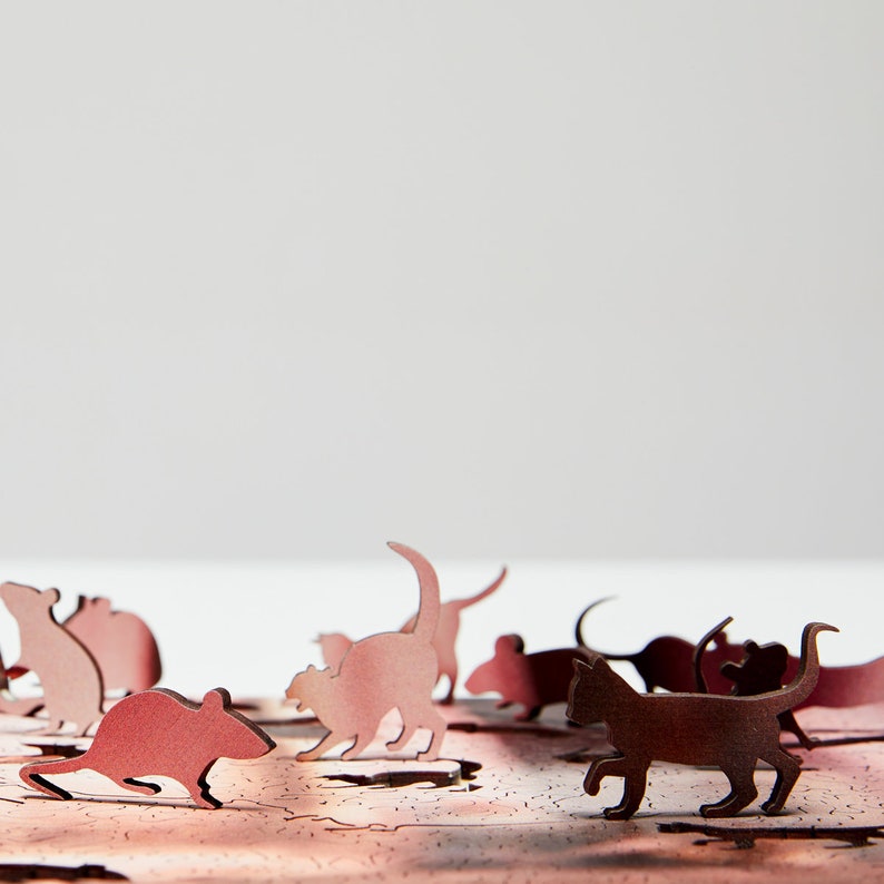 Mice Kingdom Wooden Puzzle - Etsy