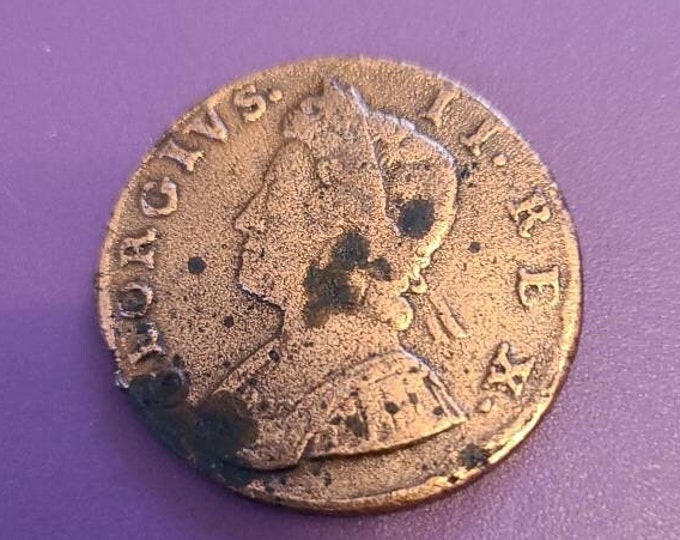 1734 British Penny Britania Copper Colonial Era Coin, Great Example - Etsy