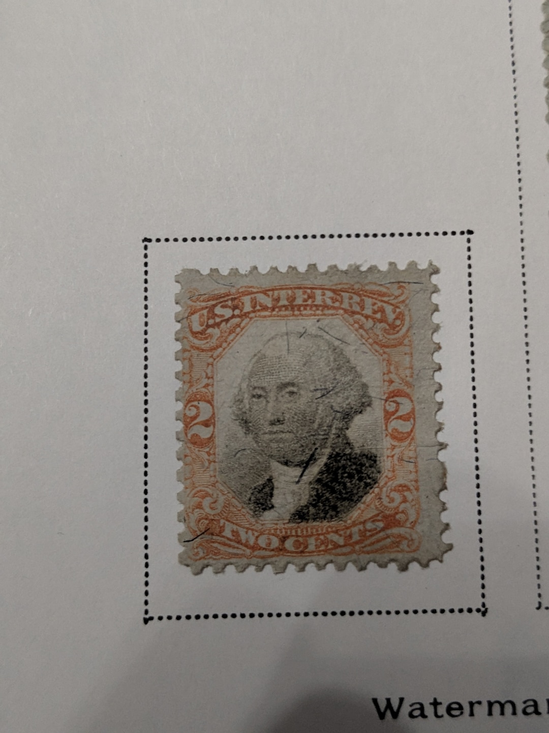 1800s Two Cent Cent Revenue Stamp Scott R137 Cent Stamp, Great ...