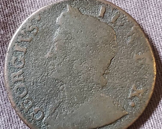 King George 1700s Britannia Copper Colonial Coin - Etsy