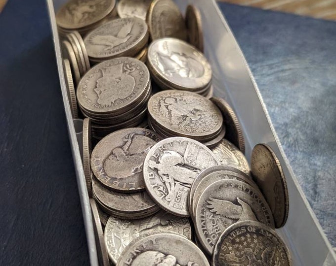 Us Silver Quarter Lot 5 Coins, 90 Percent Silver American Coins - Etsy