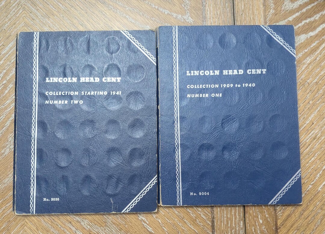 1909 to 1958 Two Lincoln Copper Cent Collection in Old Whitman Blue ...