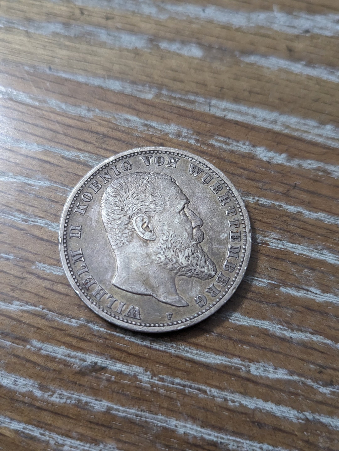 1909f German Funf Mark Large Silver Coin High Grade European - Etsy