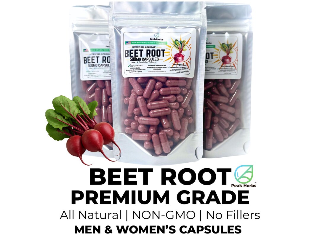 Beet Root Capsules: Premium Grade All Natural NON-GMO Herbal ...