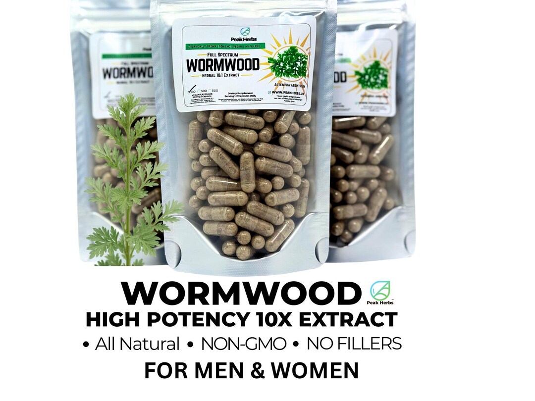 Wormwood Capsules: 10x Extract, High Potency Paracleanse Reset NON-GMO ...