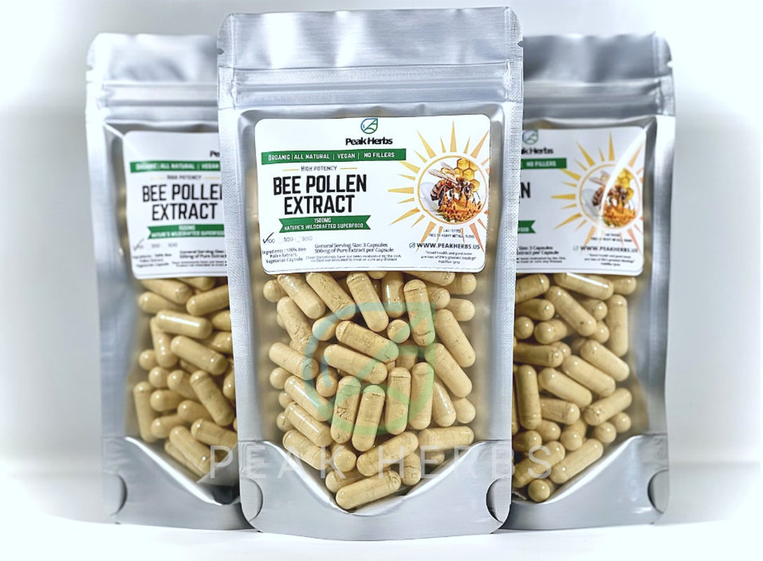 Organic Pure Bee Pollen Extract - All Natural Superfood, Multi Floral ...
