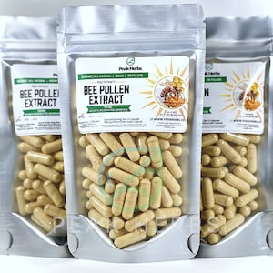 Organic Pure Bee Pollen Extract - All Natural Superfood, Multi Floral ...