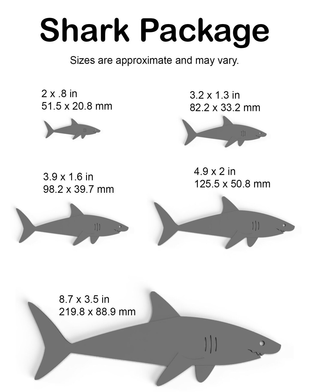 Shark Package - 3D Printable STL File - Etsy