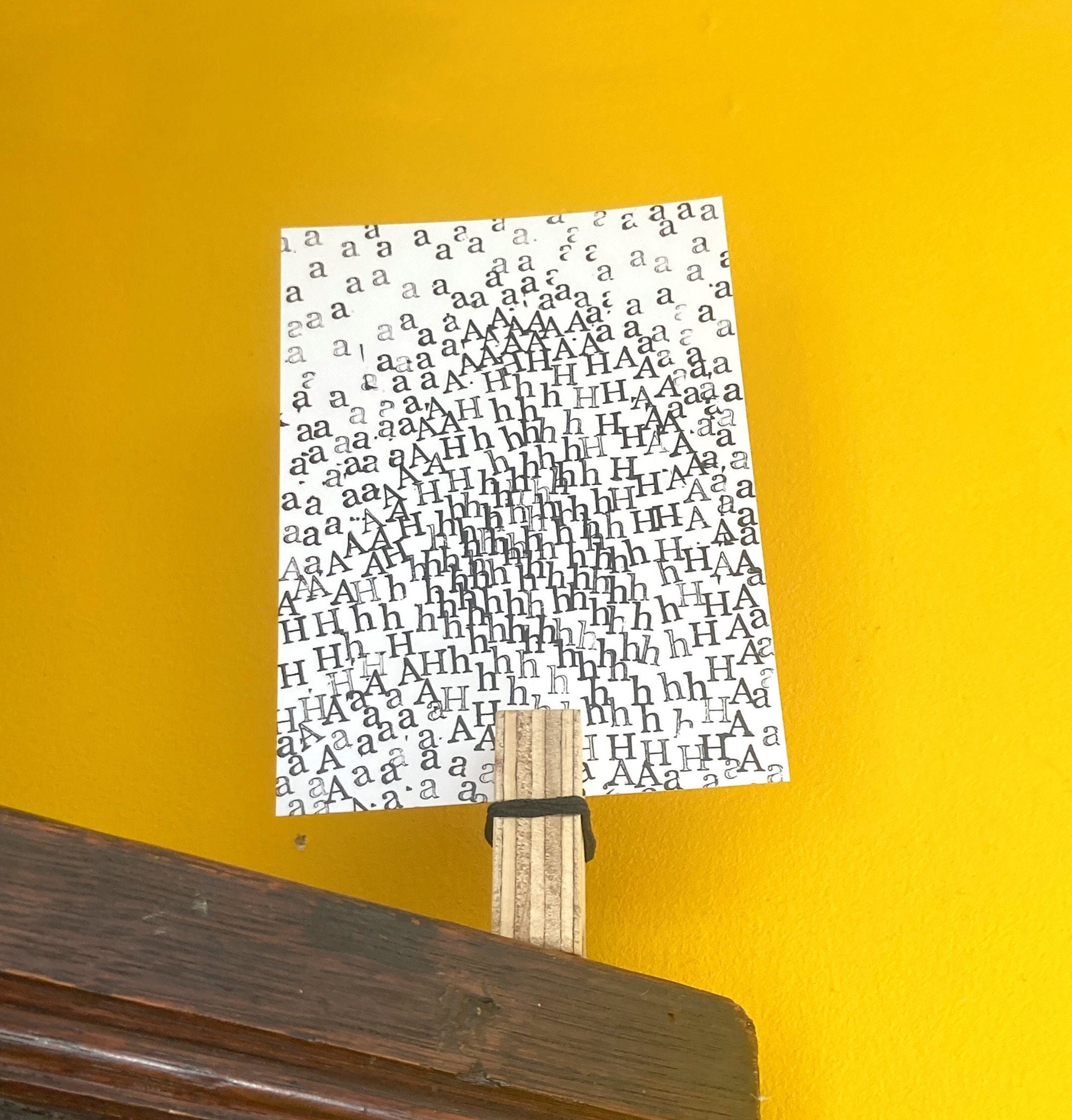 BW A6 Postcard Internal Scream Funny AHAHA Playful Stamp Letter ...