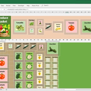 Excel Garden Planner Spreadsheet – Scaled Vegetable Layout Tool ...