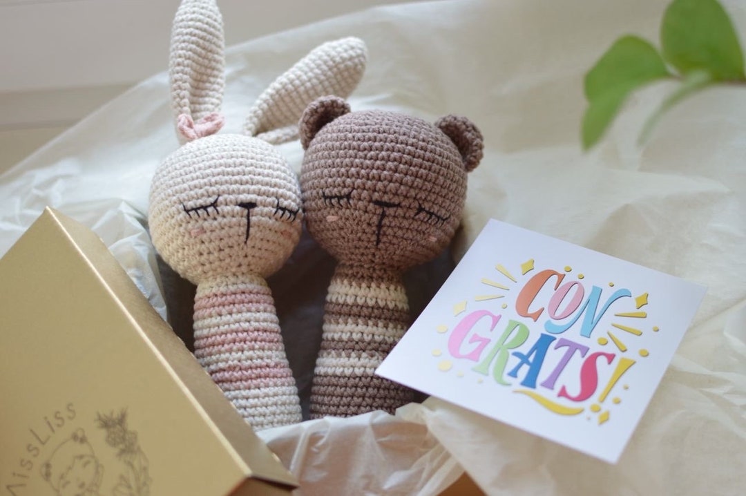 Twin Rattle Animal's, Twins Baby Gift Set, Twin Mom Gifts, Twins ...