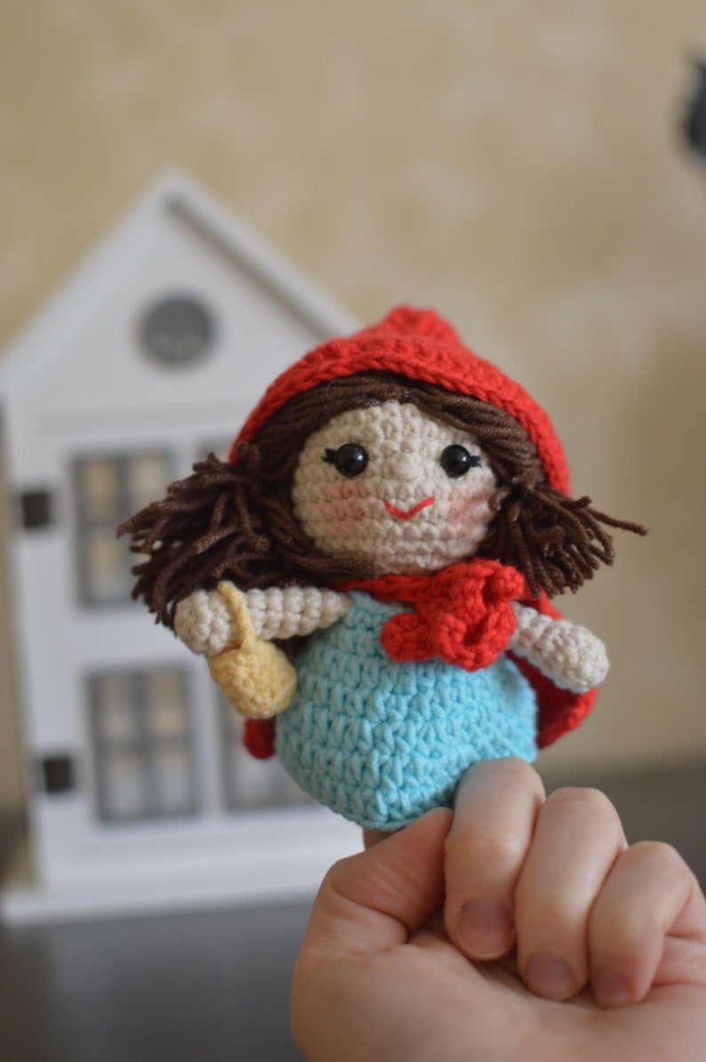 Finger Wool Puppets little Red Riding Hood - Etsy