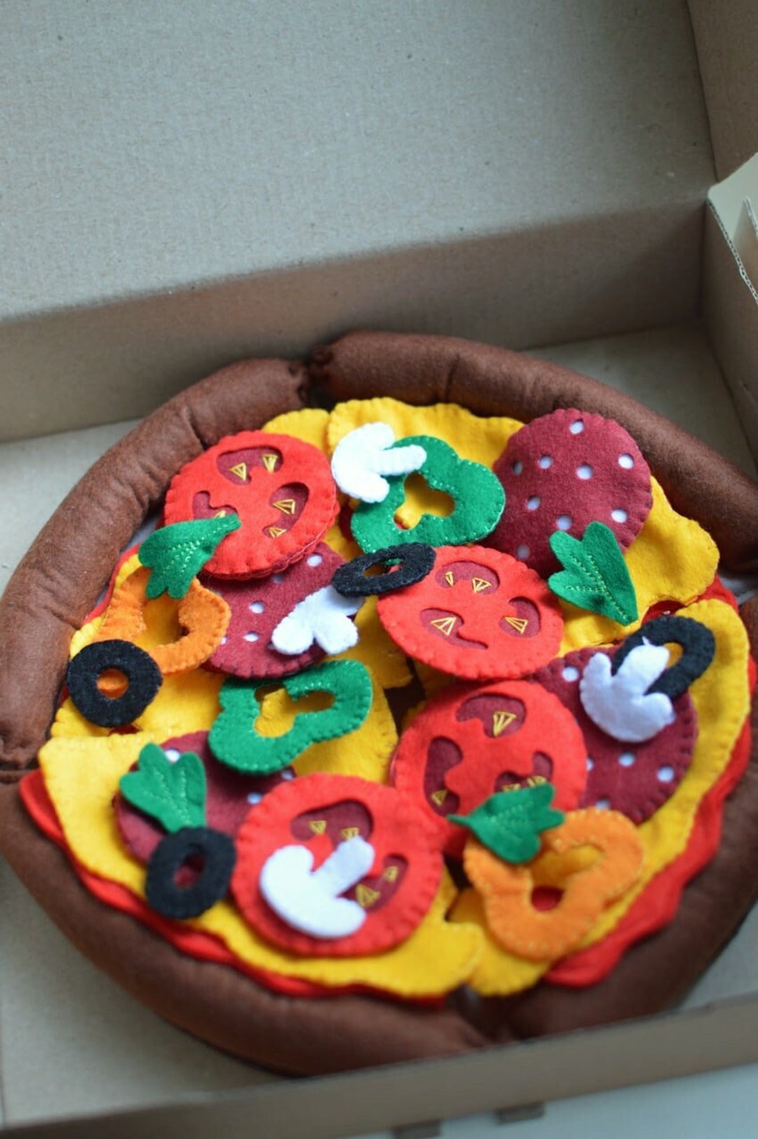 Toy Pizza From Felt Paperoni for Playing With a Child Felt Toy Pizza ...
