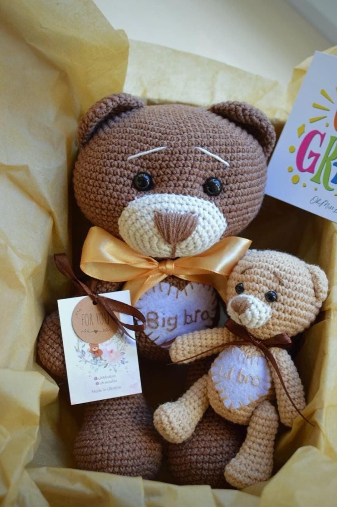 Personalization Big Brother Little Brother Gift Teddy Sibling Gift ...