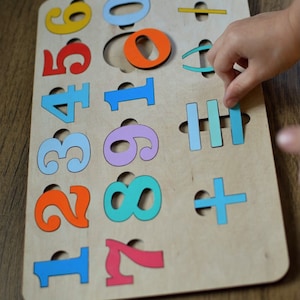 Wooden Numbers Puzzle - Custom Gift for Kids Number Board - Etsy
