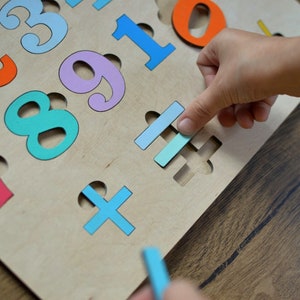 Wooden Numbers Puzzle - Custom Gift for Kids Number Board - Etsy