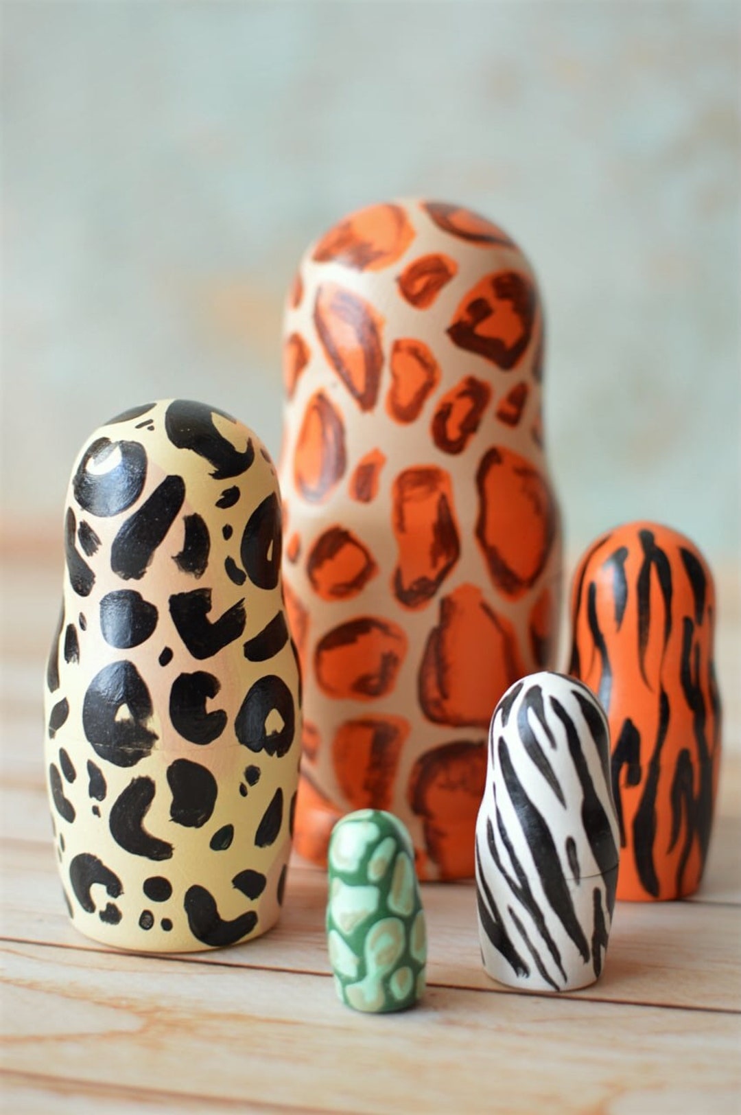 Matryoshka Wooden Nesting Toys for Kids Handmade Wooden Toys - Etsy