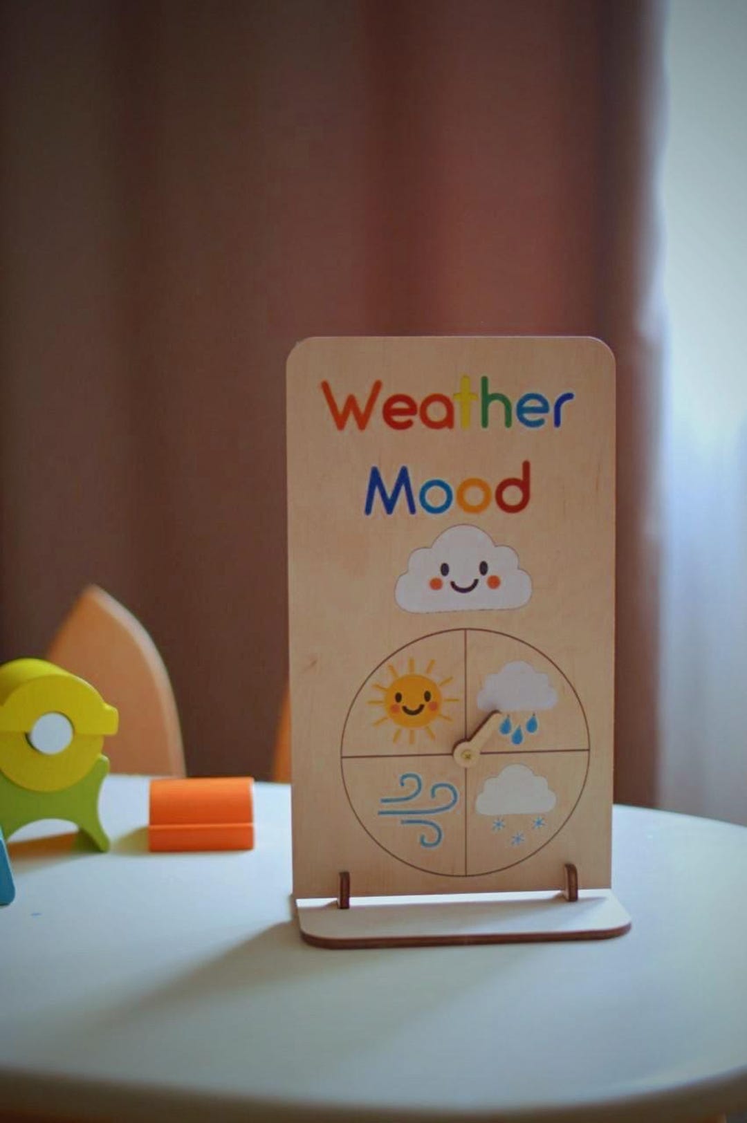 Montessori Weather Board for Kids Wooden Daily Weather Chart ...