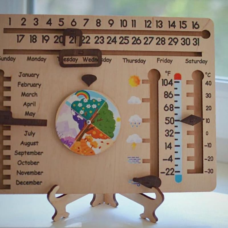 Montessori Calendar - Etsy