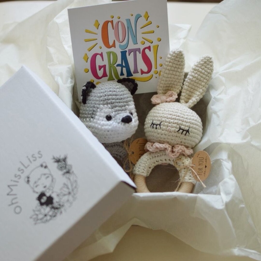 Twin Rattle Animal's, Twins Baby Gift Set, Twin Mom Gifts, Twins ...