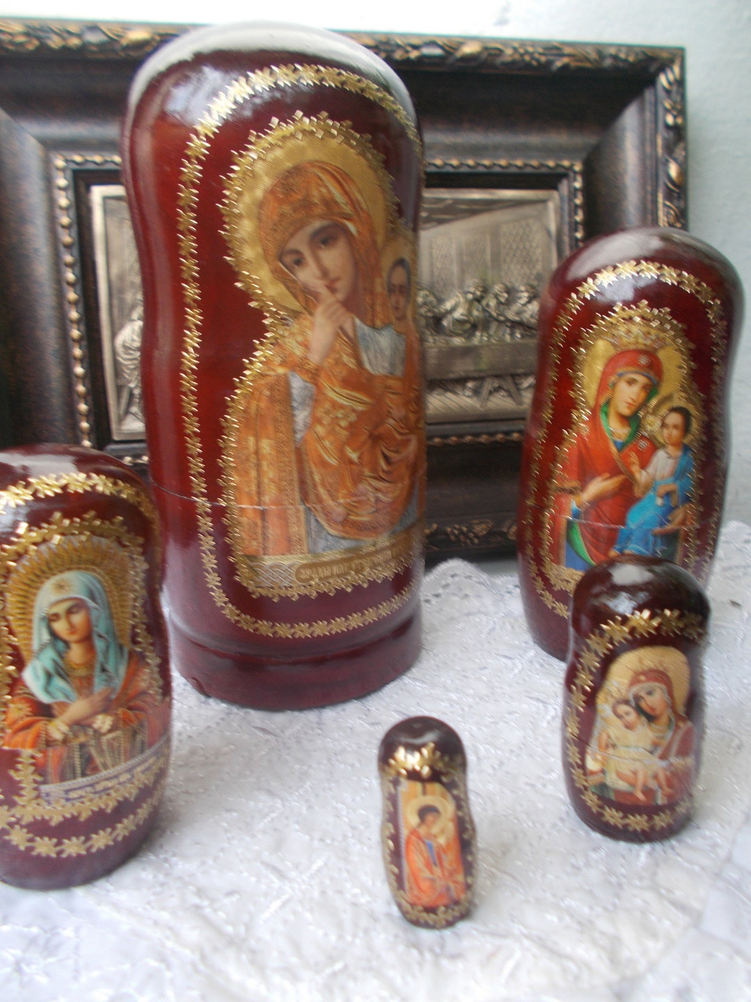 Religious Matrioshka Orthodox Nesting Dolls Our Lady of - Etsy UK