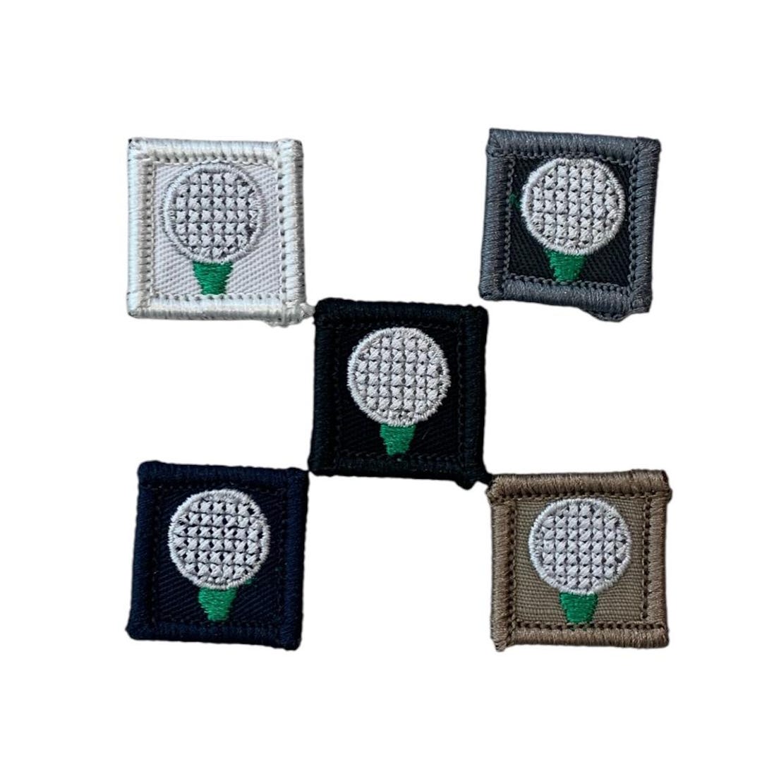 Micro 1x1 Golf Ball on Tee Hook & Loop Patch: Loyalty Badge - Made in ...