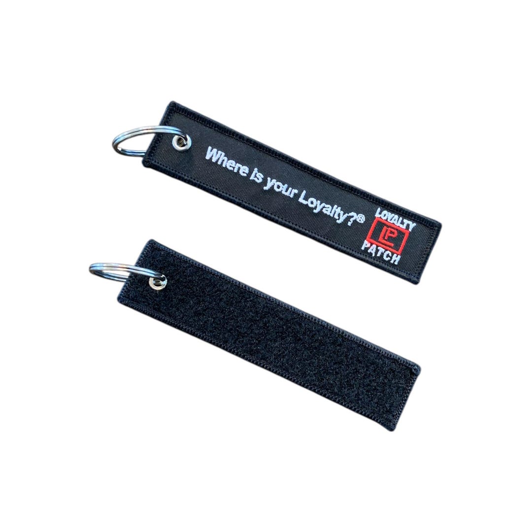 5" Tactical RBF Keychain or Zipper Pull With Loop Panel for Removable ...