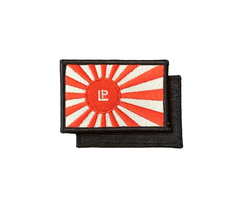 Rising Sun Japanese Flag Patch: Embroidered Hook & Loop (2x3) - Etsy