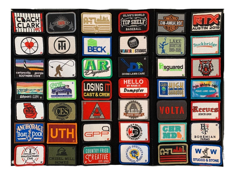 Custom Business Logo Patches: Embroidered Removable Hook & Loop - Etsy