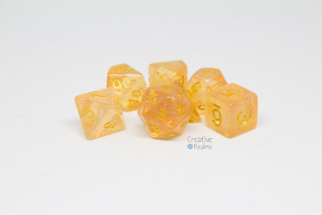 Dice Set Sun Salutation Dice Set Sun Salutation 7 Pieces 7 Pieces Resin ...