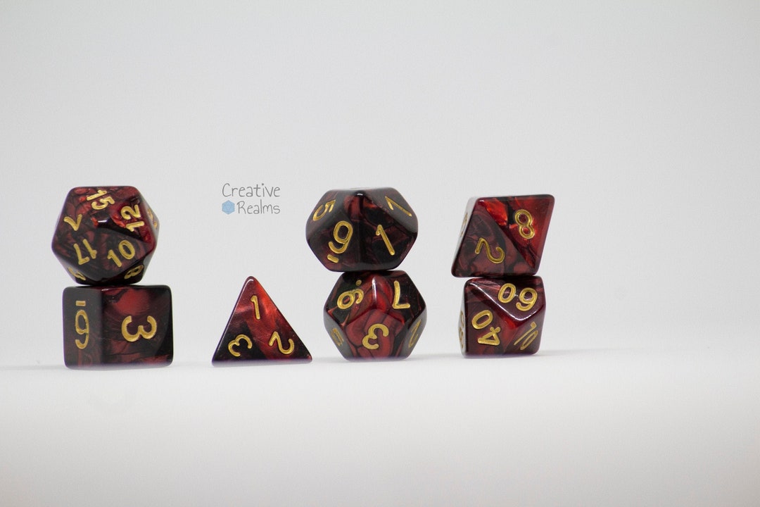 Dice Set Vampire's Pact Dice Set Pact of the Vamp 7 Pieces Acrylic Pen ...