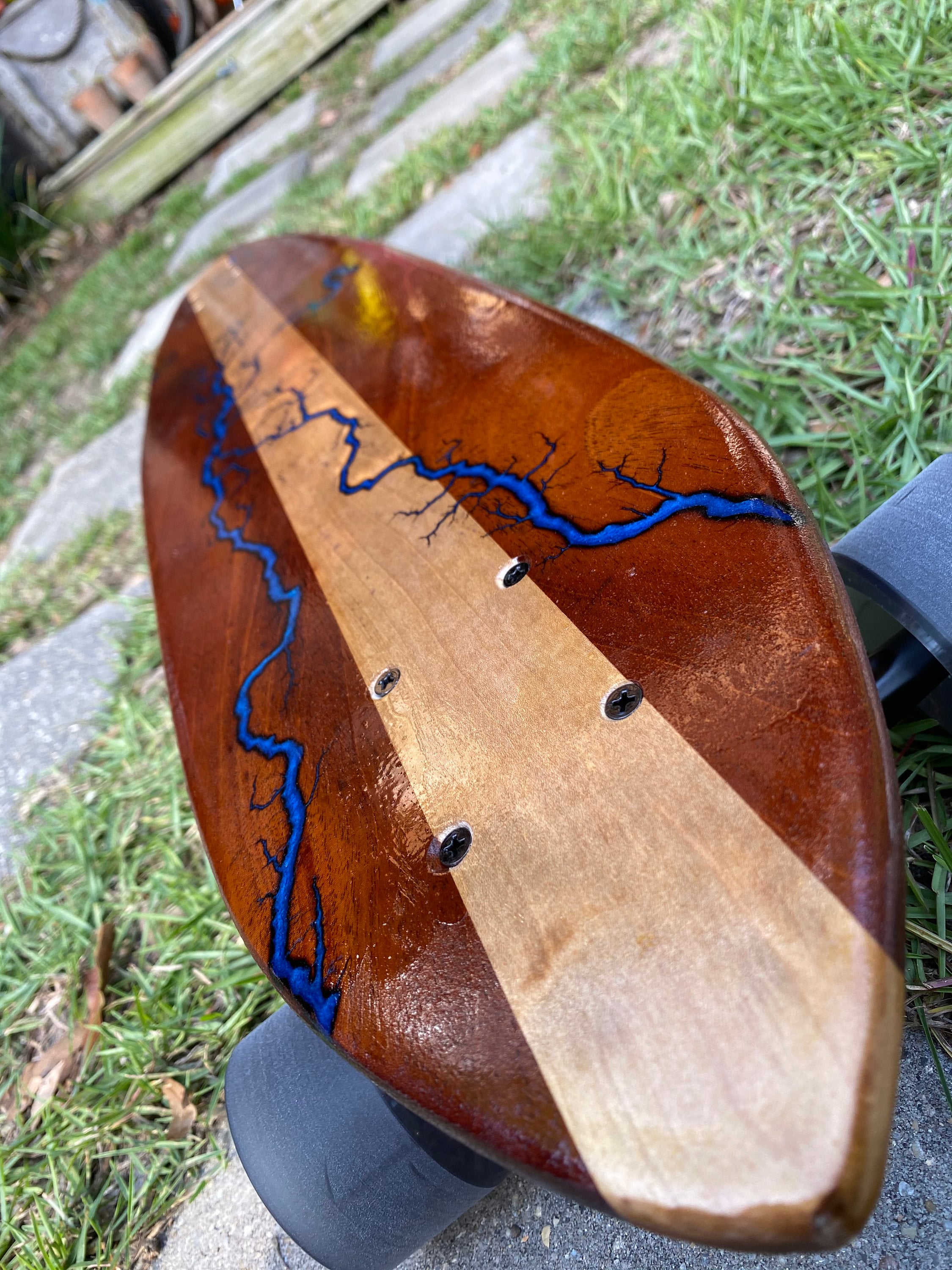 Custom Made for You! Custom Fractal Burned Epoxy Inlay Longboard - Made ...