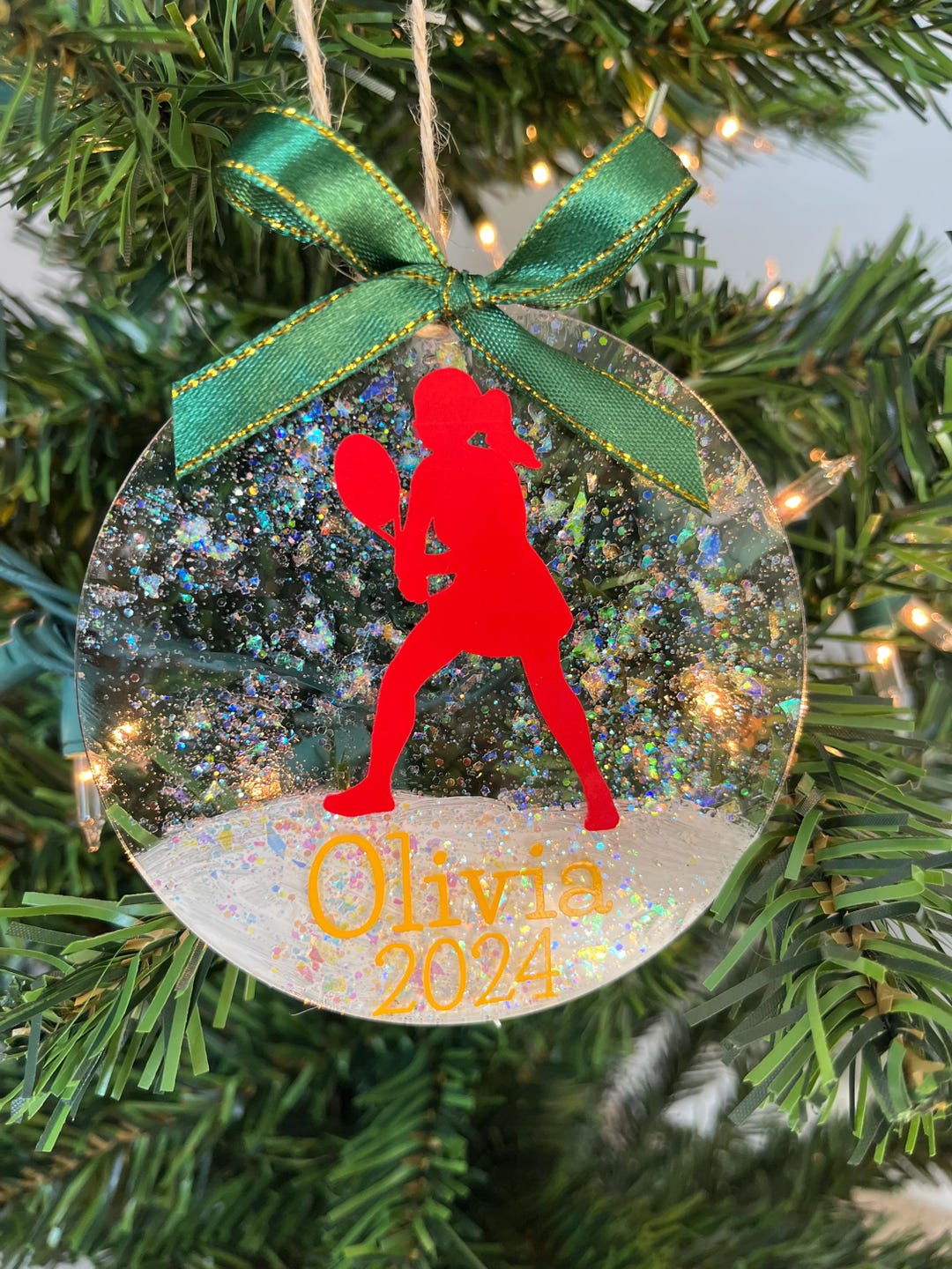 Personalized Girl Tennis Ornament | Custom Team Christmas Keepsake ...