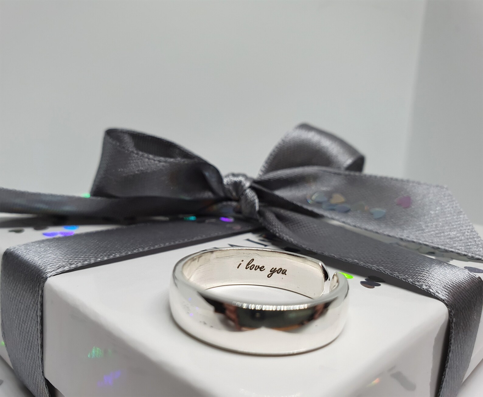 Sterling Silver Engraved Promise Ring 6mm Band Ring - Etsy UK