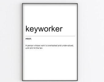 Keyworker Wall Art - Etsy